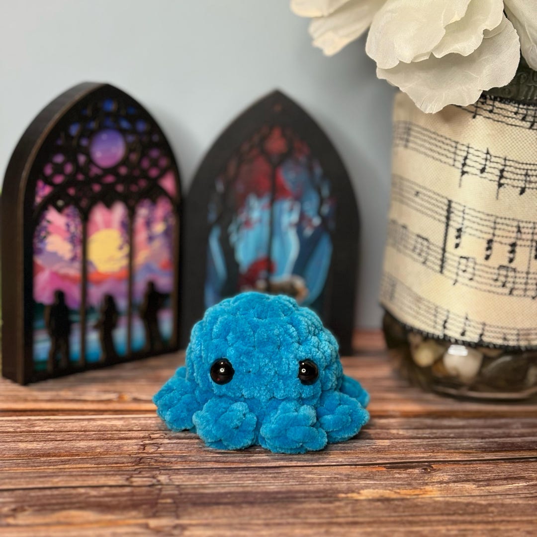 Mini Blue Octo Plushie, Amigurumi Plushie, Cute Octo, Gift for Kids ...
