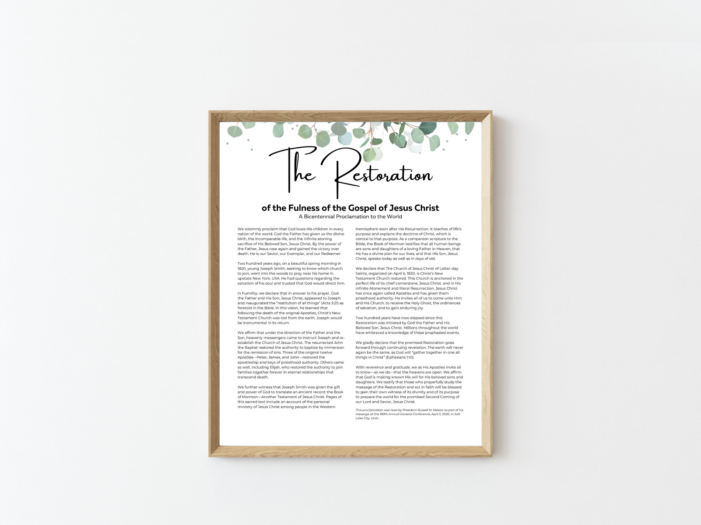 Proclamation: the Restoration - Etsy