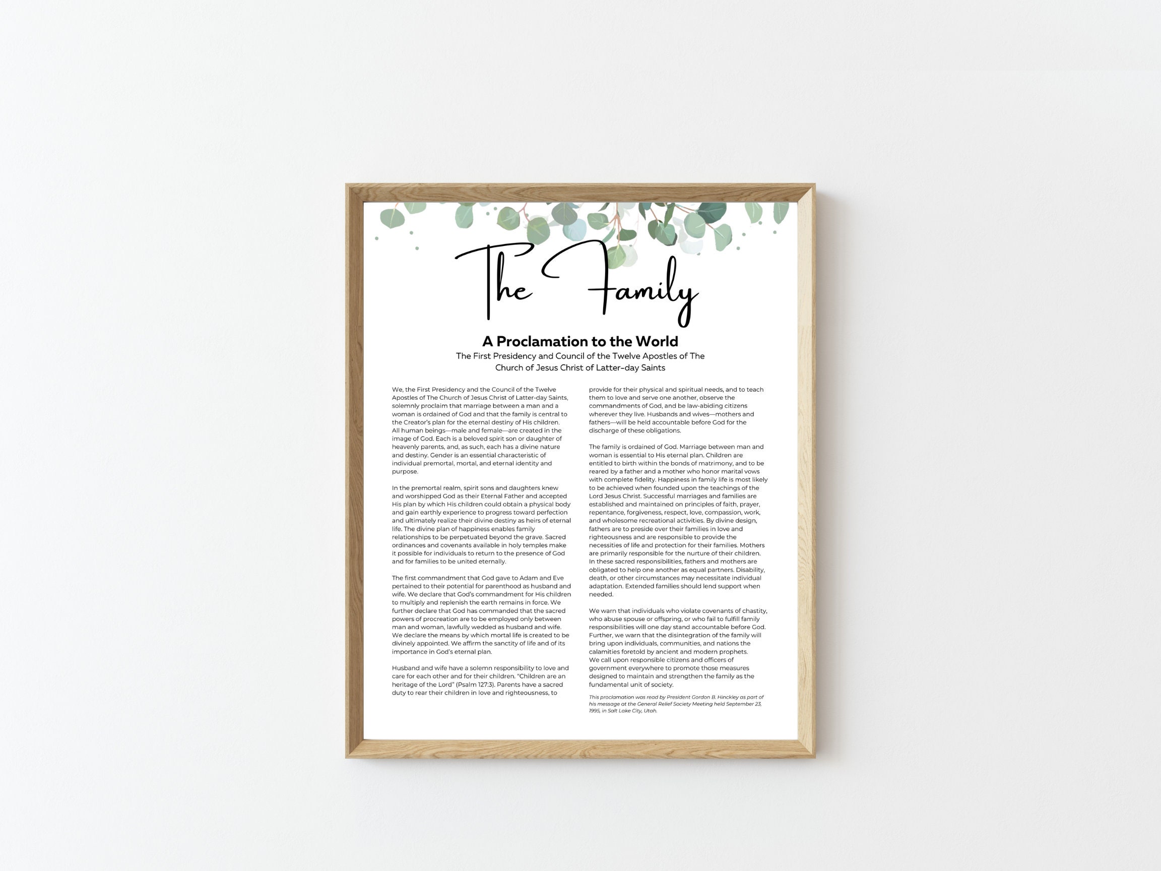 LDS Proclamations: the Living Christ, the Family, the Restoration set ...