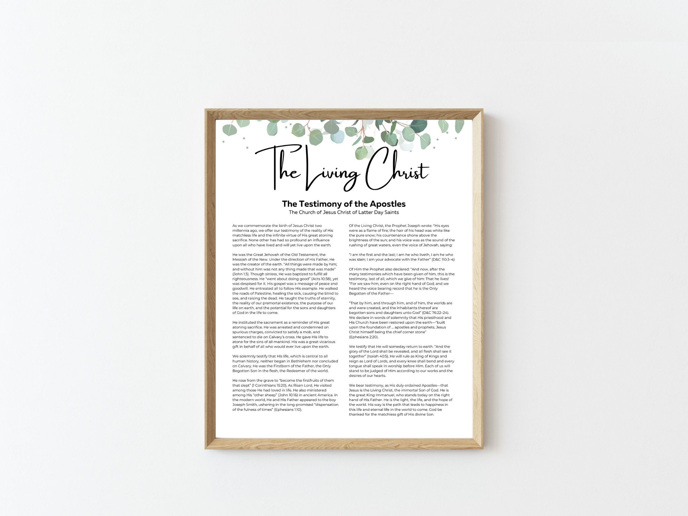 LDS Proclamations: the Living Christ, the Family, the Restoration set ...