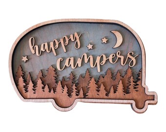 Wood Camping Sign - Etsy