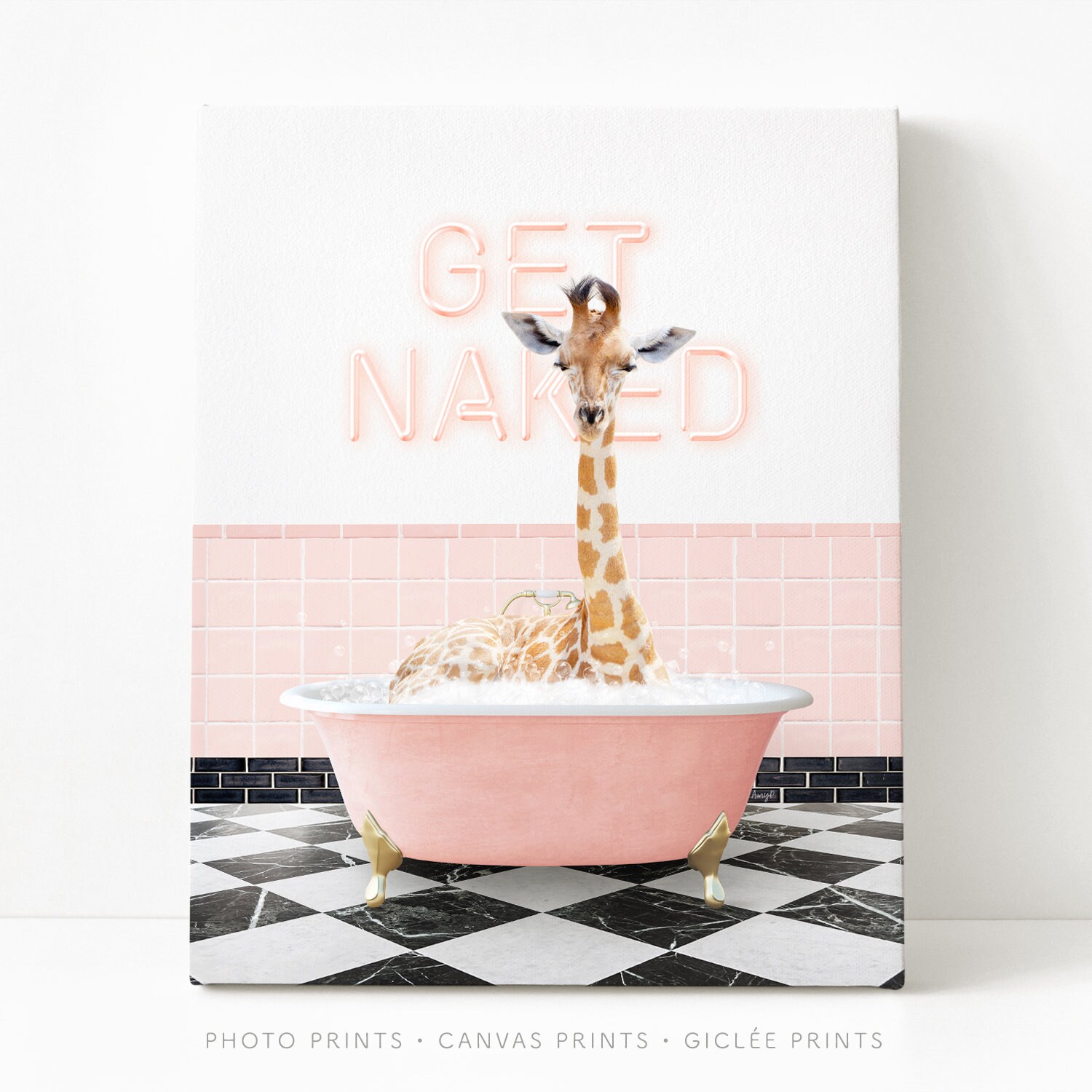 Hot Pink Giraffe Print
