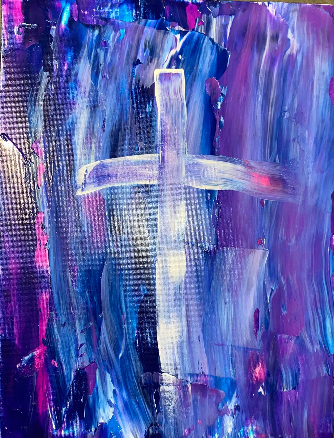 Purple Cross 11x9 - Etsy