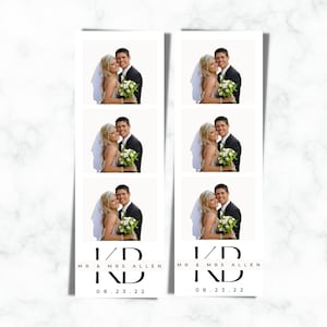 Monogram Photo Booth Template - Etsy