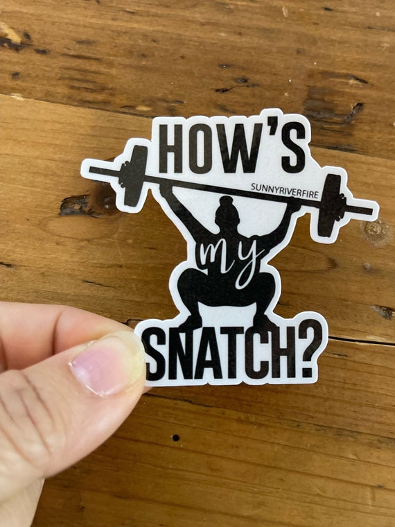 Snatch Sticker Barbell Sticker Weightlifting Funny Crossfit - Etsy