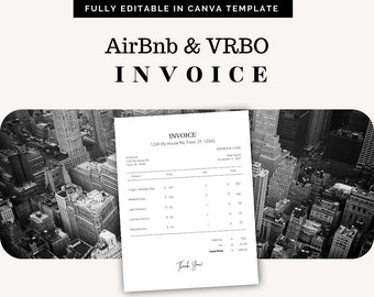 Airbnb Vrbo Invoice Template - Etsy