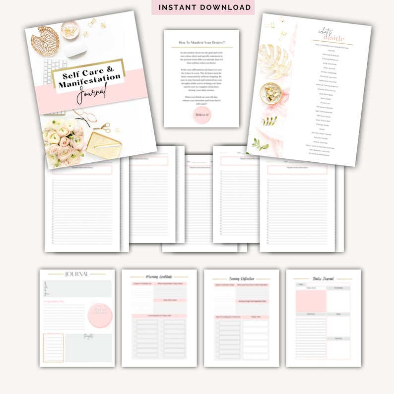 Manifestation Planner Mental Health Self Help Journal | Etsy