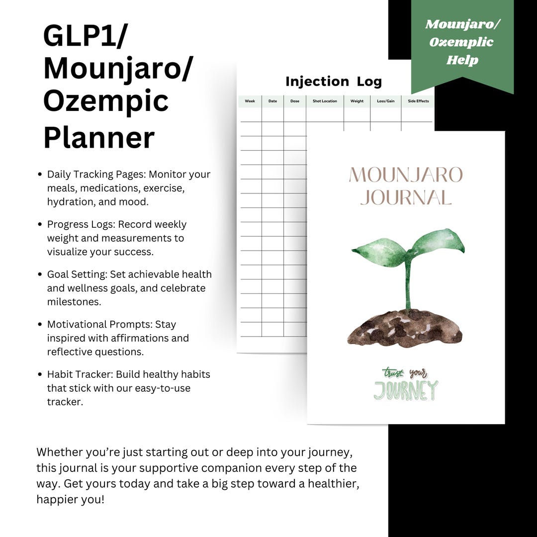 GLP1 Tracker, GLP1 Journal, GLP1 Planner, GLP 1, GLP1, GLP 1 Shirts ...