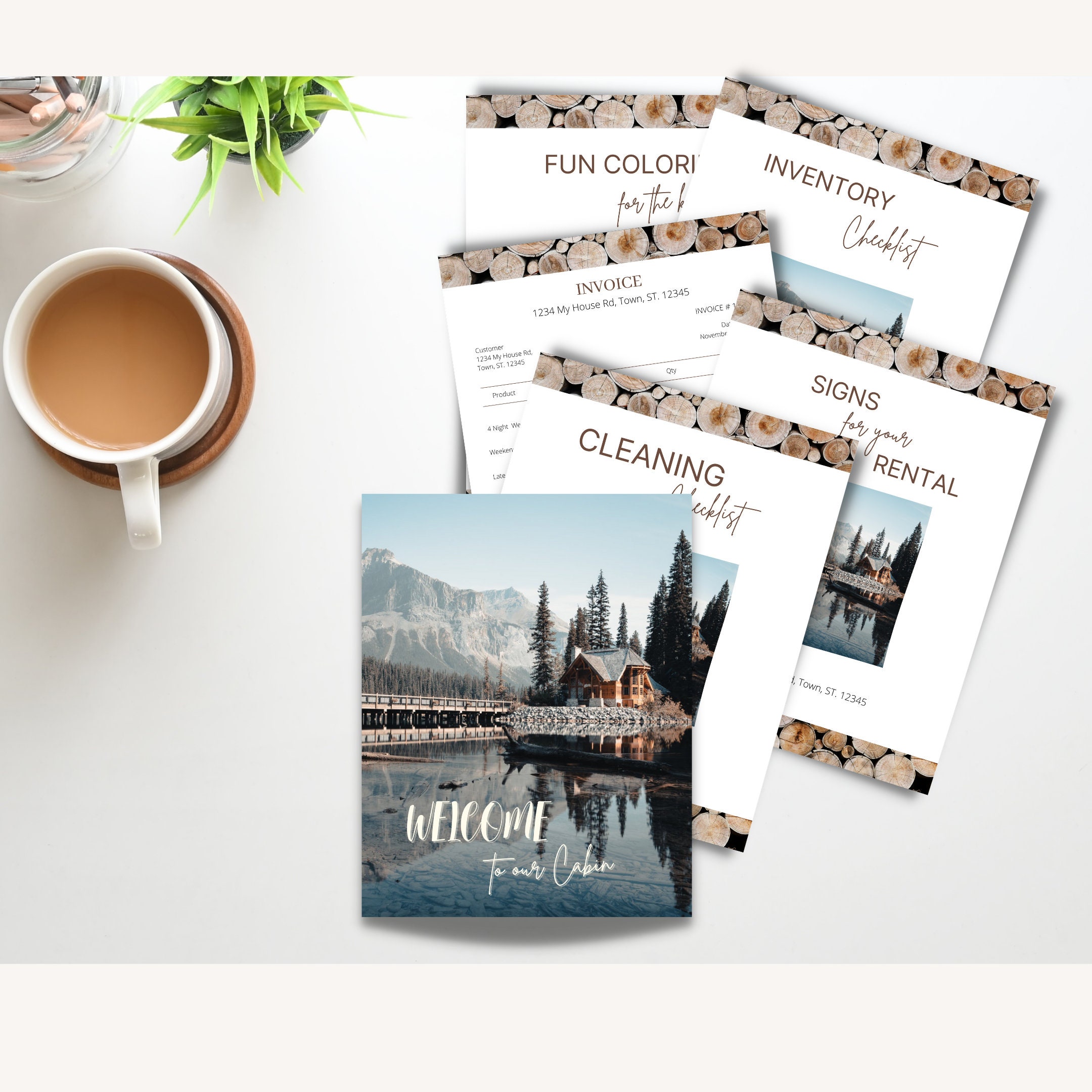 Ultimate Cabin Airbnb Bundle Customized in Canva, Airbnb Template ...