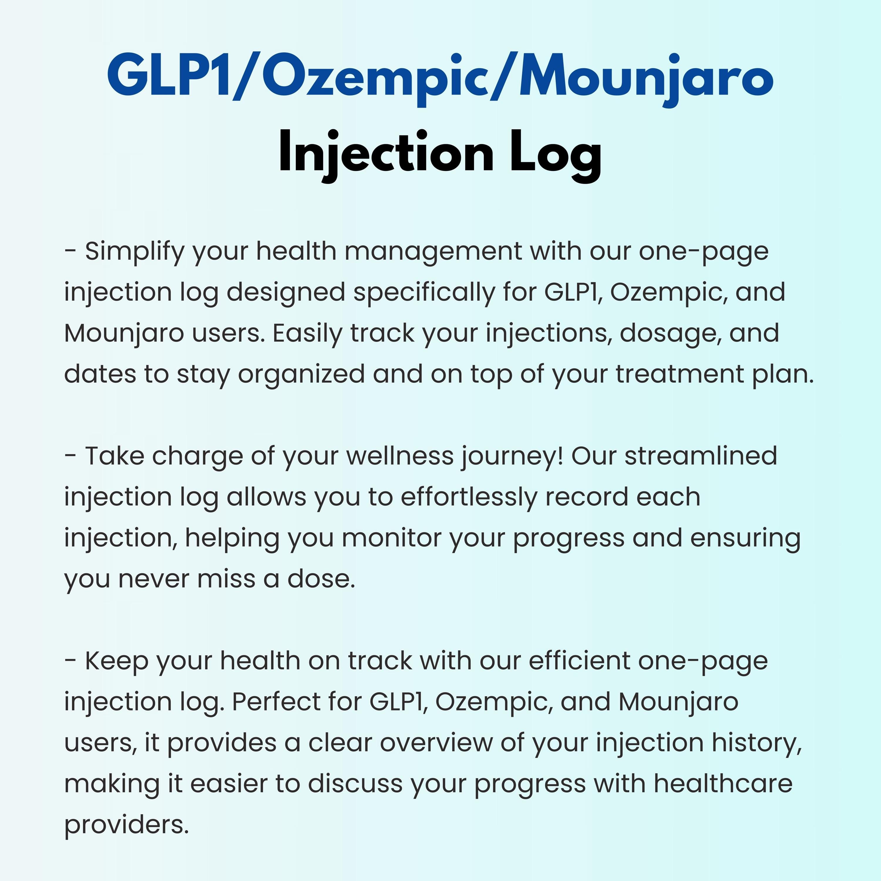 GLP1 Tracker, GLP1 Journal, GLP1 Planner, GLP 1, GLP1, GLP 1 Shirts ...