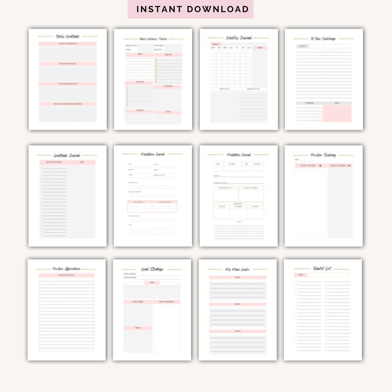 Manifestation Planner Mental Health Self Help Journal | Etsy