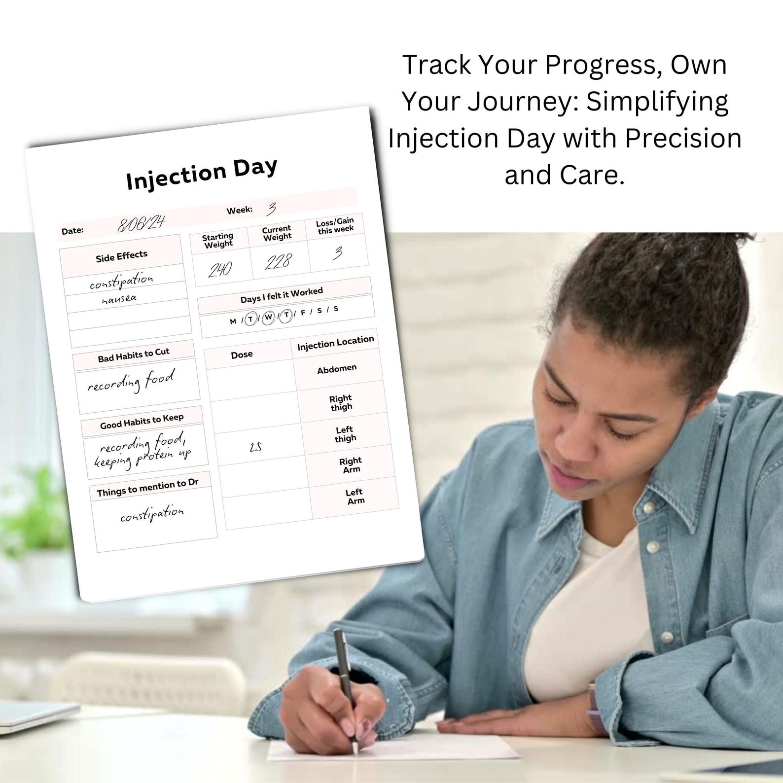 GLP1 Tracker, GLP1 Journal, GLP1 Planner, GLP 1, GLP1, GLP 1 Shirts ...