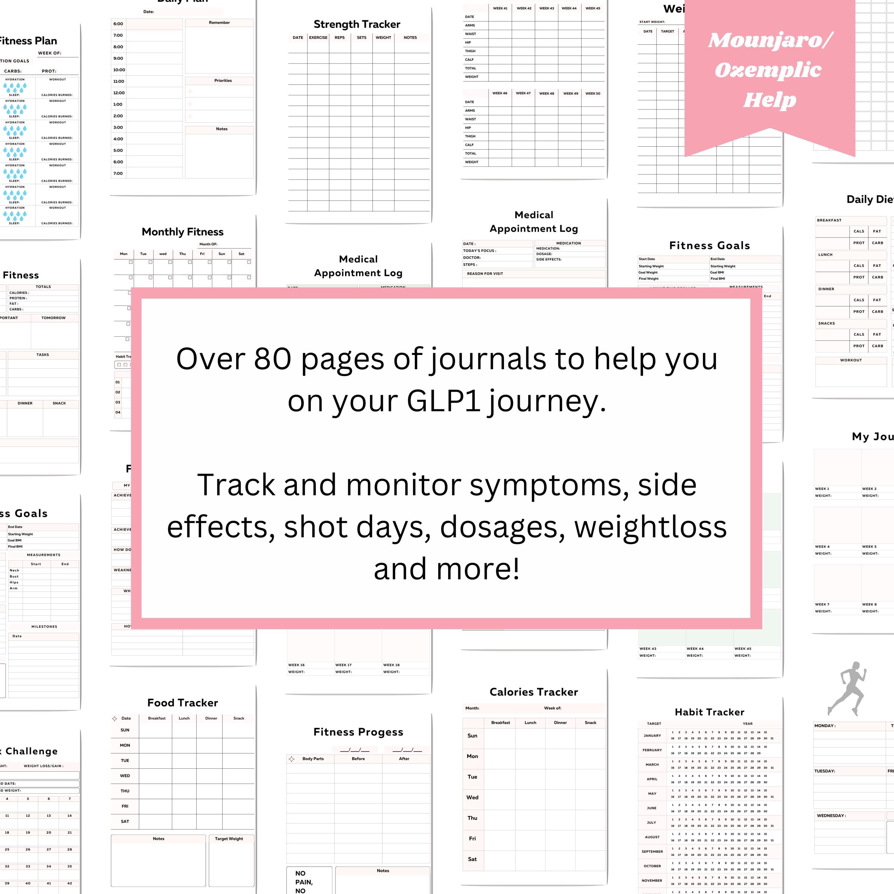 GLP1 Tracker, GLP1 Journal, GLP1 Planner, GLP 1, GLP1, GLP 1 Shirts ...
