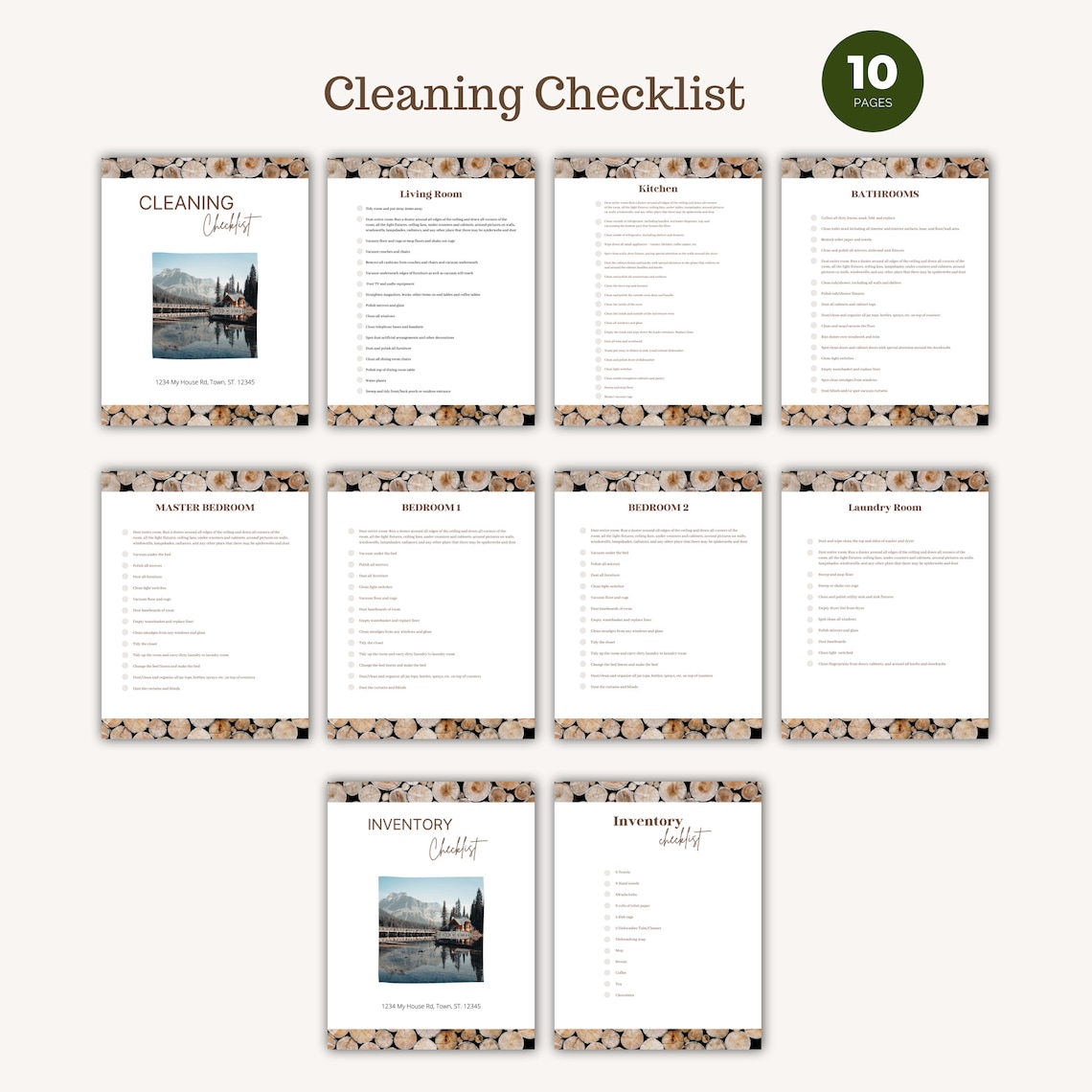 Ultimate Cabin Airbnb Bundle Customized in Canva, Airbnb Template ...
