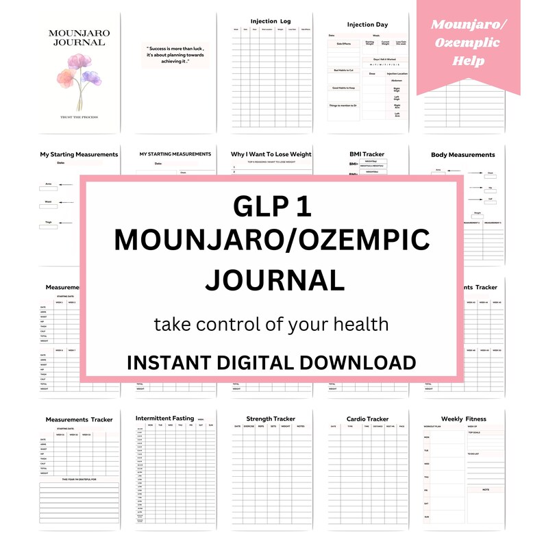 GLP1 Tracker, GLP1 Journal, GLP1 Planner, GLP 1, GLP1, GLP 1 Shirts ...