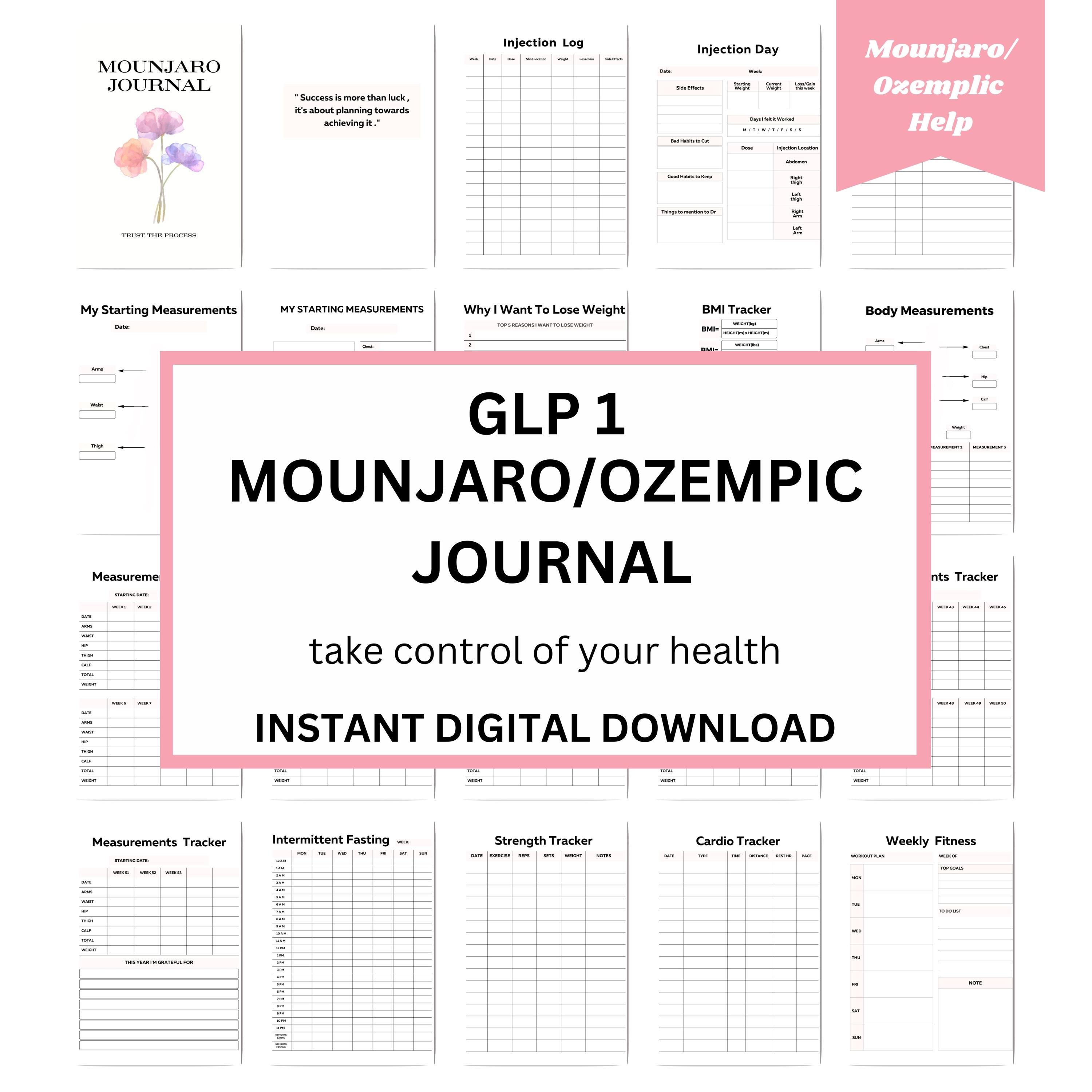 GLP1 Tracker, GLP1 Journal, GLP1 Planner, GLP 1, GLP1, GLP 1 Shirts ...