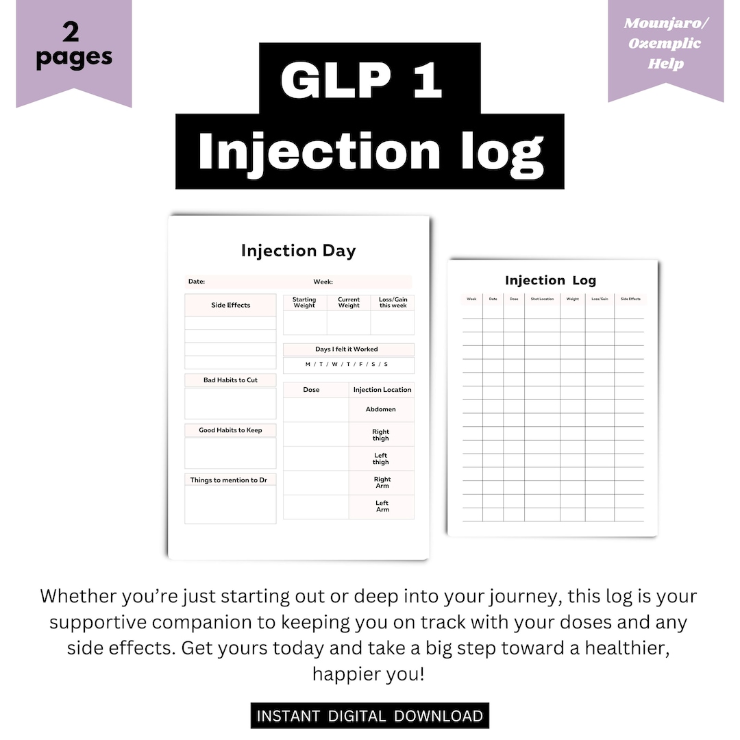 GLP1 Tracker, GLP1 Journal, GLP1 Planner, GLP 1, GLP1, GLP 1 Shirts ...