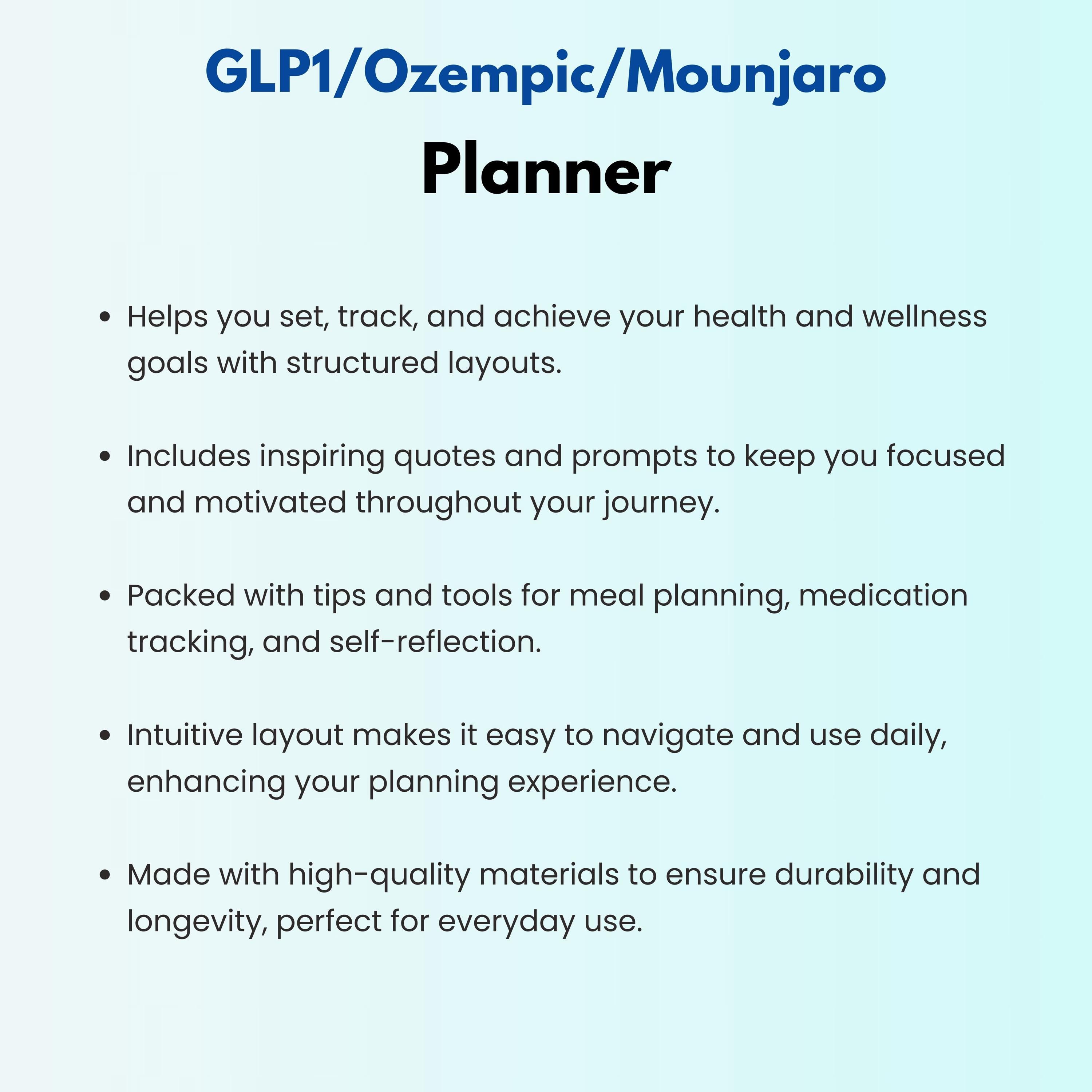 Ozempic, GLP1 Tracker, GLP1 Journal, GLP1 Planner, GLP 1, GLP1, GLP 1 ...