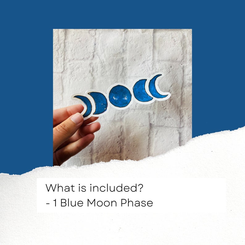 Moon Goddess Sticker Phases of the Moon Blue Vinyl Sticker - Etsy