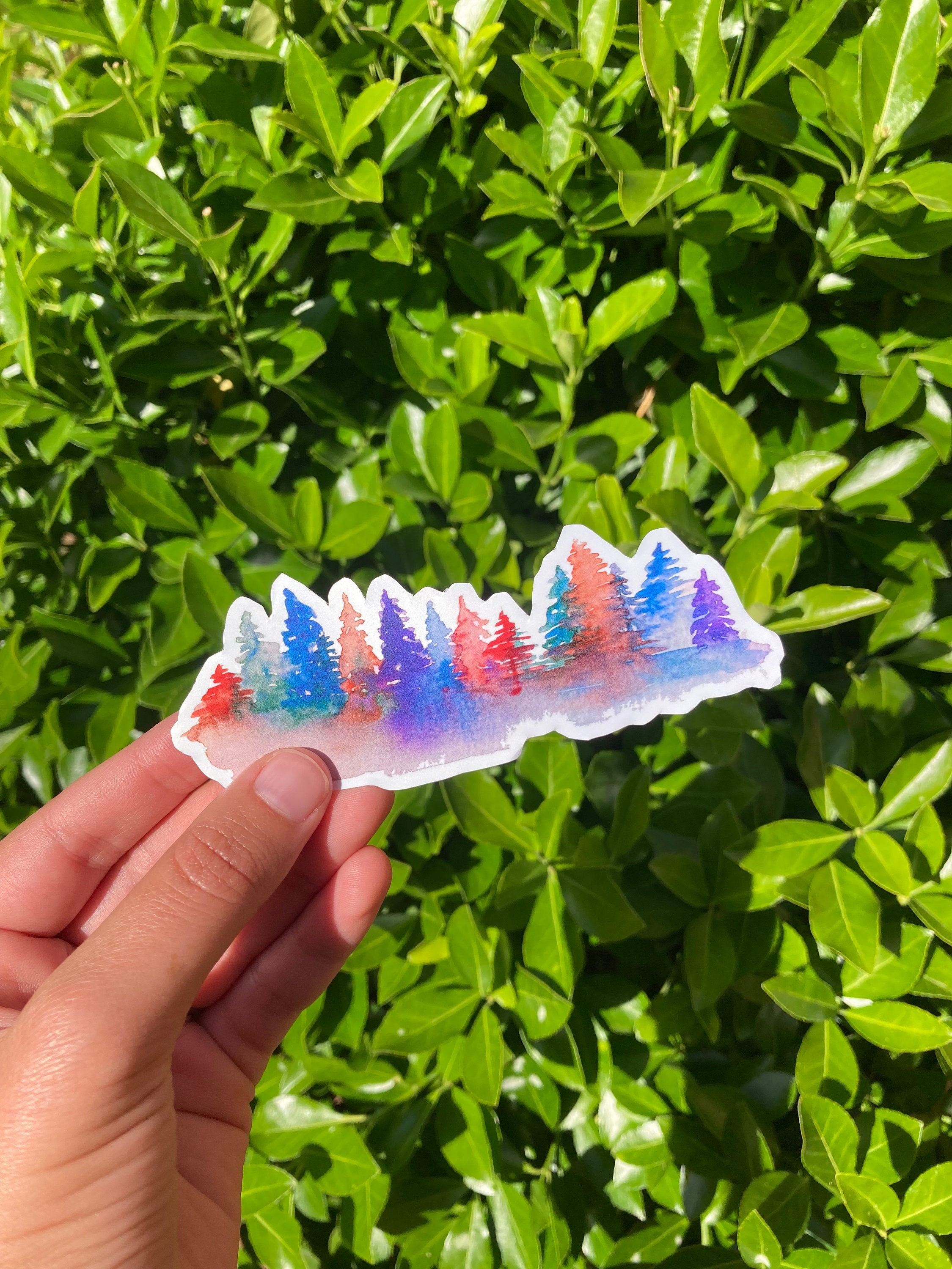 Forest Sticker, Forest Decal, Forest Laptop Sticker, Midnight Forest ...