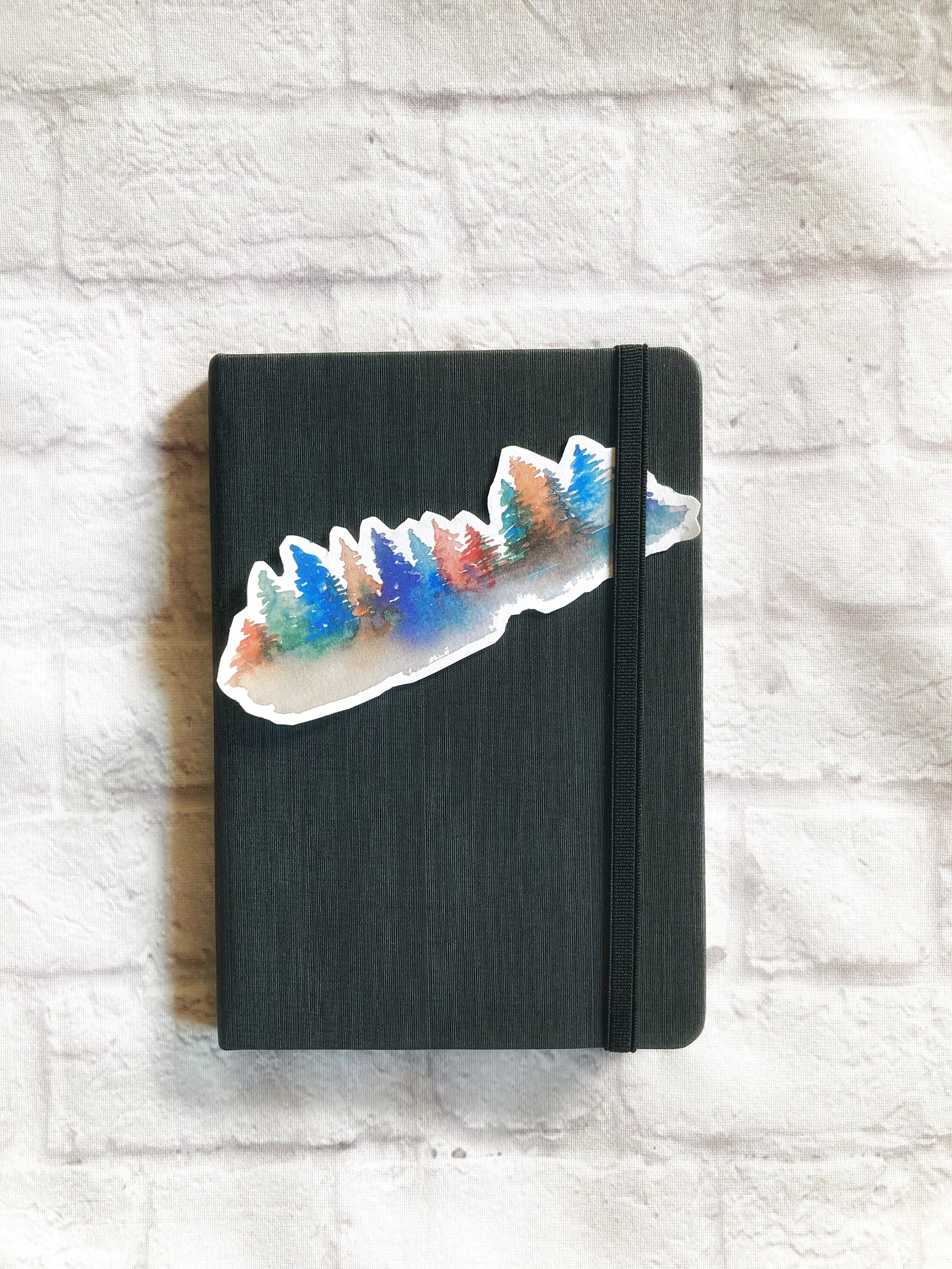 Forest Sticker, Forest Decal, Forest Laptop Sticker, Midnight Forest ...