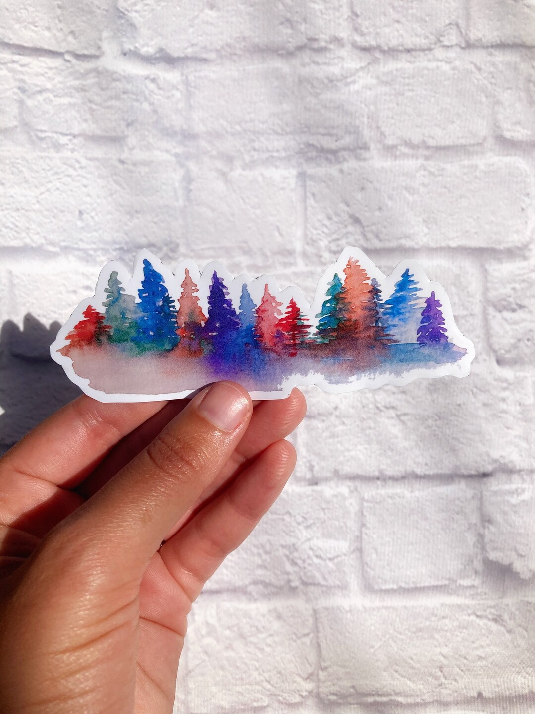 Forest Sticker, Forest Decal, Forest Laptop Sticker, Midnight Forest ...