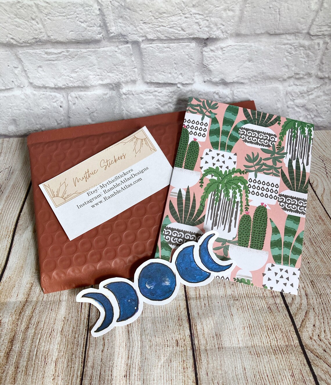 Moon Goddess Sticker Phases of the Moon Blue Vinyl Sticker - Etsy