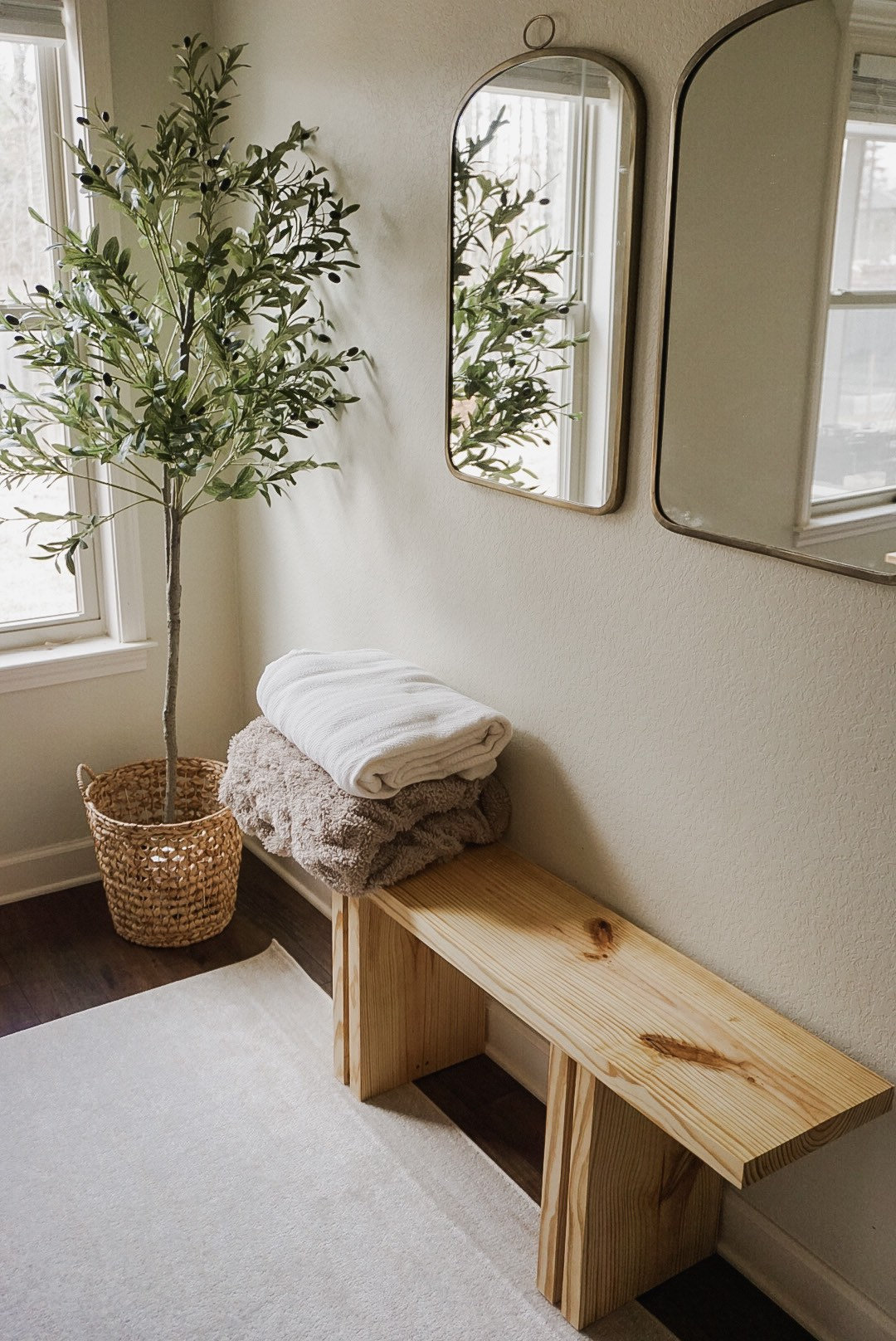 Mid-century Modern, Entry Way Bench, Outdoor Bench, Solid Wood Bench ...