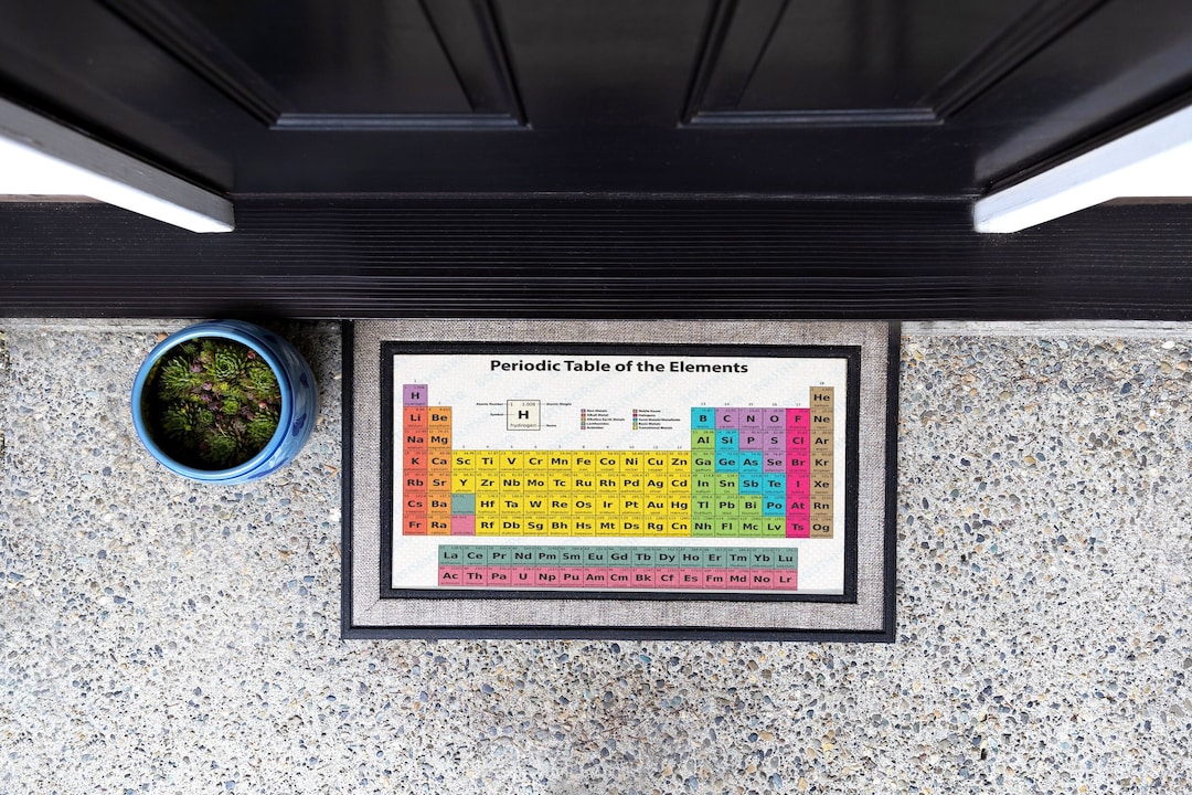 Periodic Table of Elements Doormat Color or Black & White Standard Size ...