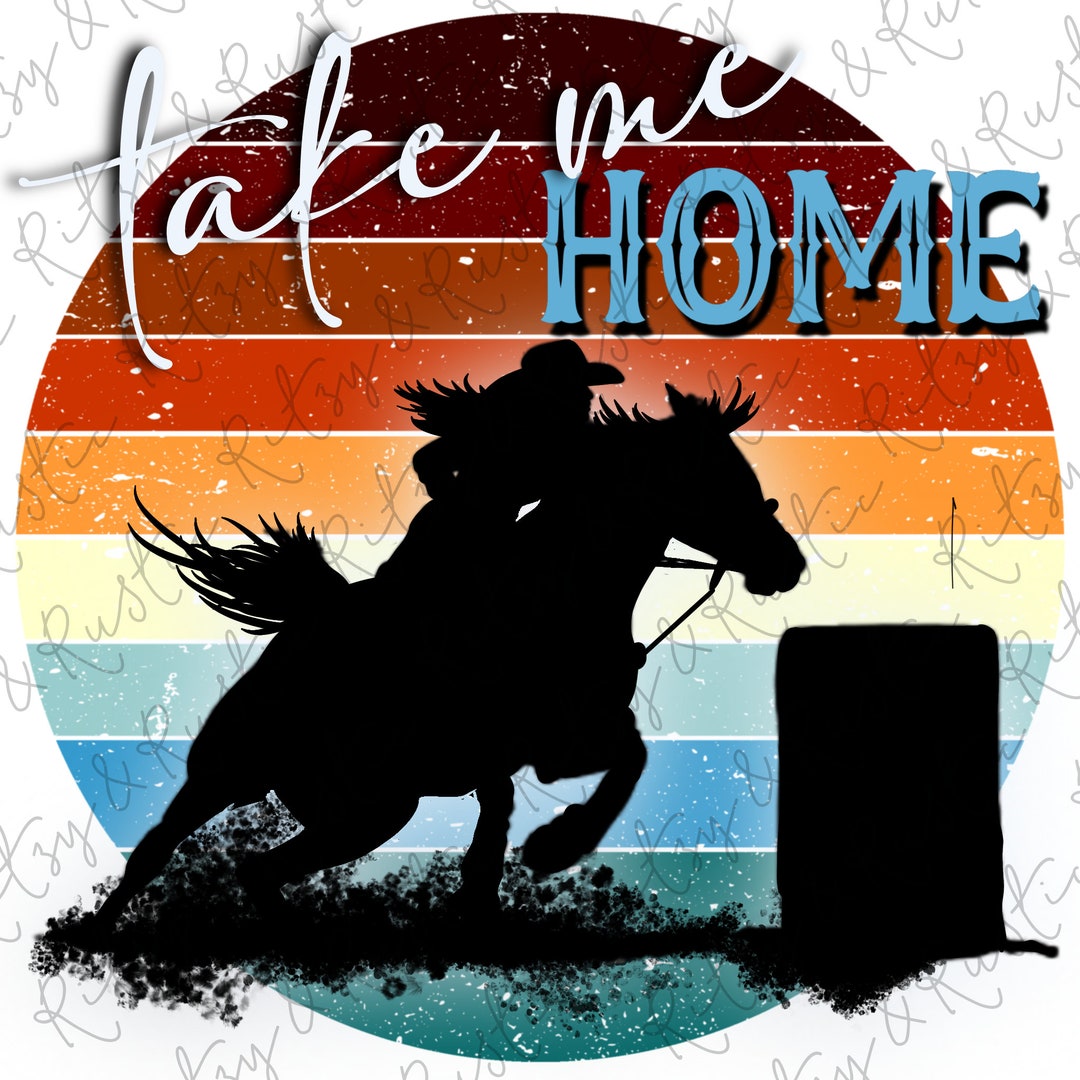Barrel Racer Sunset 1 - Sublimation Design Downloads - PNG Print File ...