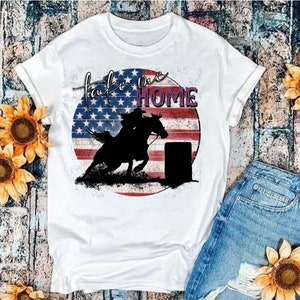 Barrel Racer Sunset RWB - Sublimation Design Downloads - PNG Print File ...