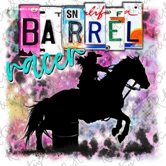 Barrel Racer California License Plate Sublimation Design - Etsy