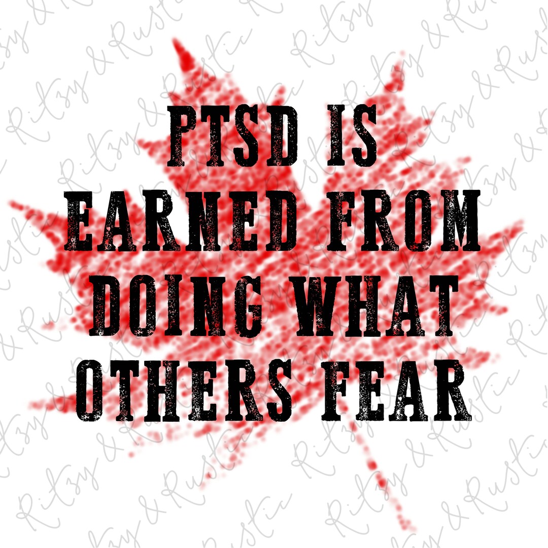 PTSD is Earned - Sublimation Design Downloads - PNG Print File for ...