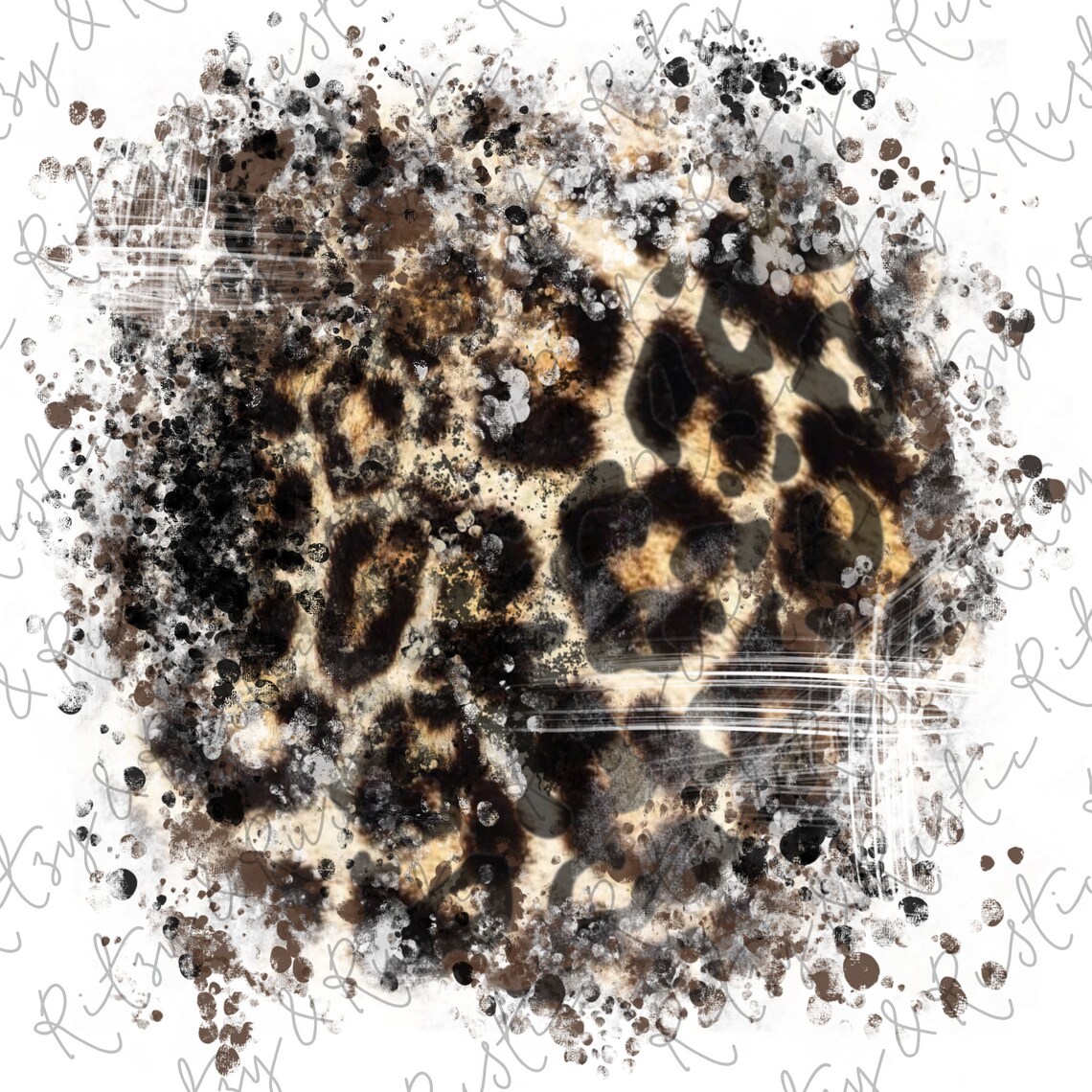 Western Distressed Leopard Print PNG, Digital Download, Sublimation ...