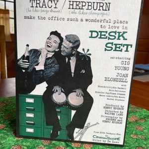 Desk Set Movie Poster With Comical Image of Katharine Hepburn and ...