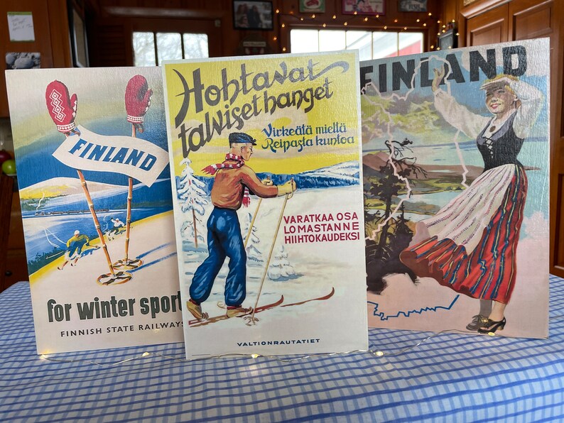 Vintage Finland Travel Poster for Finnish State Railways Handmade on ...