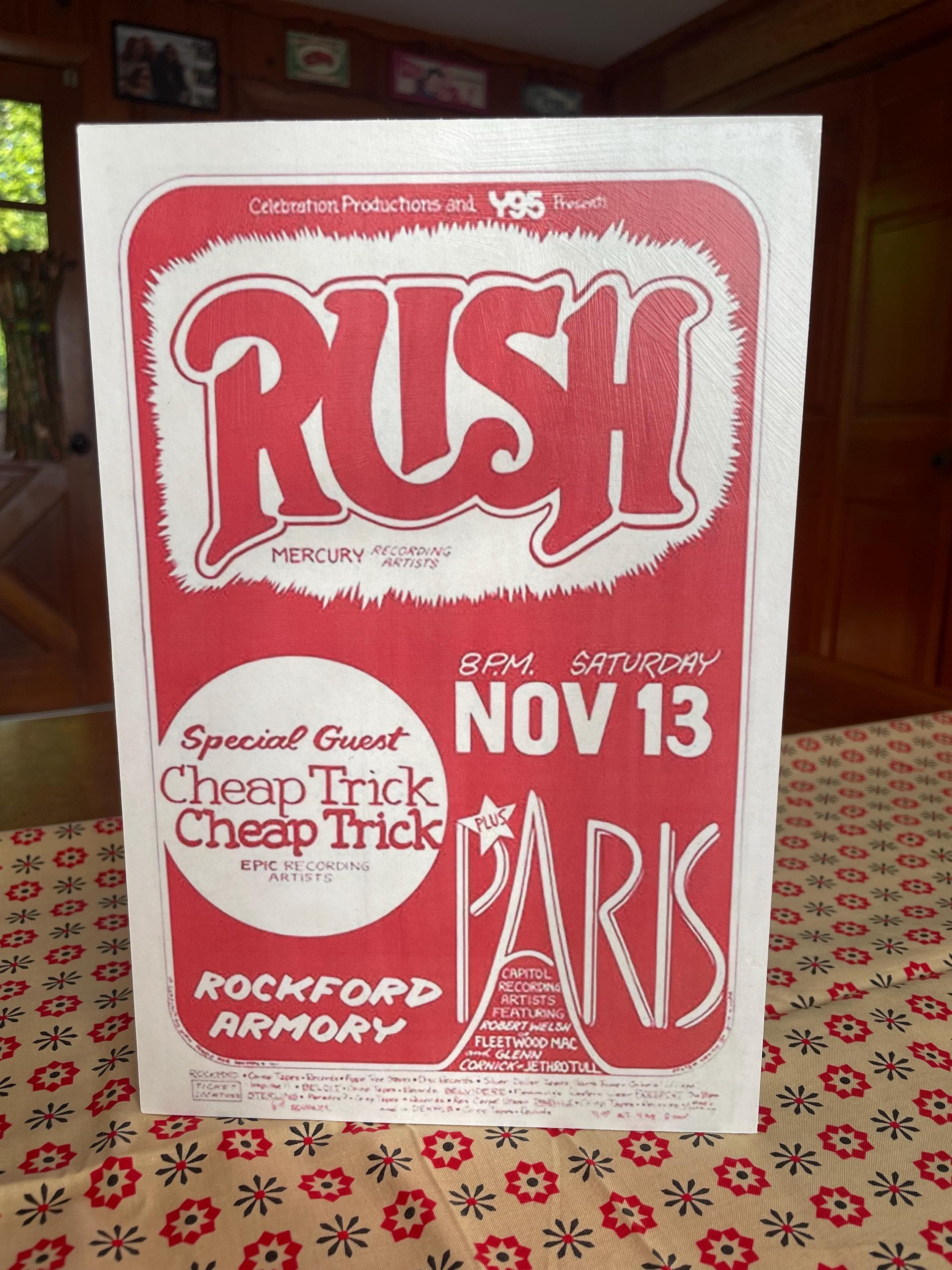Retro Rush and Cheaptrick Handmade Band Poster on Pine Wood - Etsy