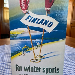 Vintage Finland Travel Poster for Finnish State Railways Handmade on ...