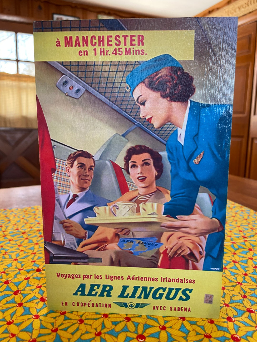 Retro Image of Aer Lingus Travel Poster With Classic Image of ...