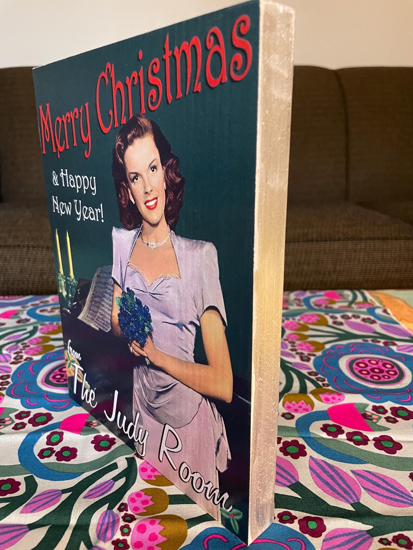 Beautiful Christmas Image of Judy Garland in Front of A Piano Handmade ...