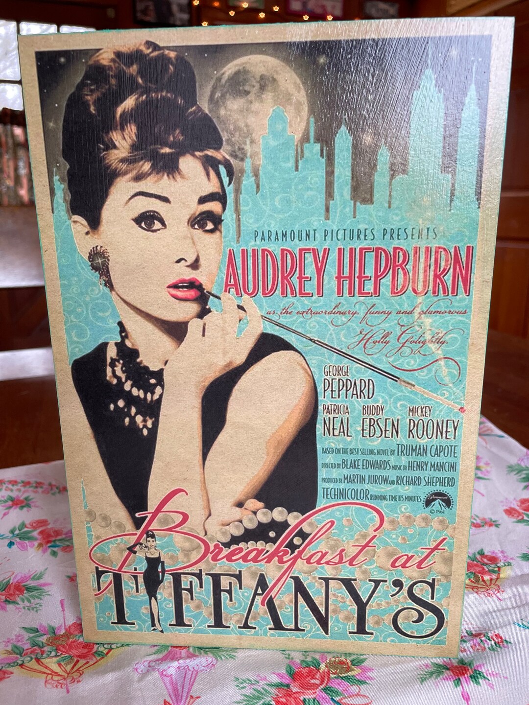 Beautiful Breakfast at Tiffany's Movie Poster With Lovely Image of ...