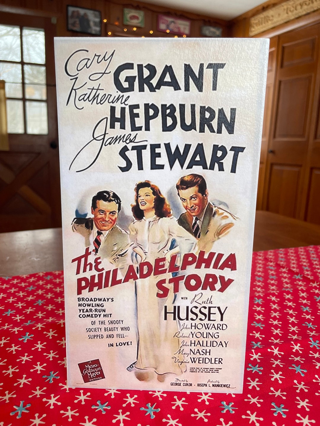 The Philadelphia Story Movie Poster Handmade on Pine Wood Showing ...