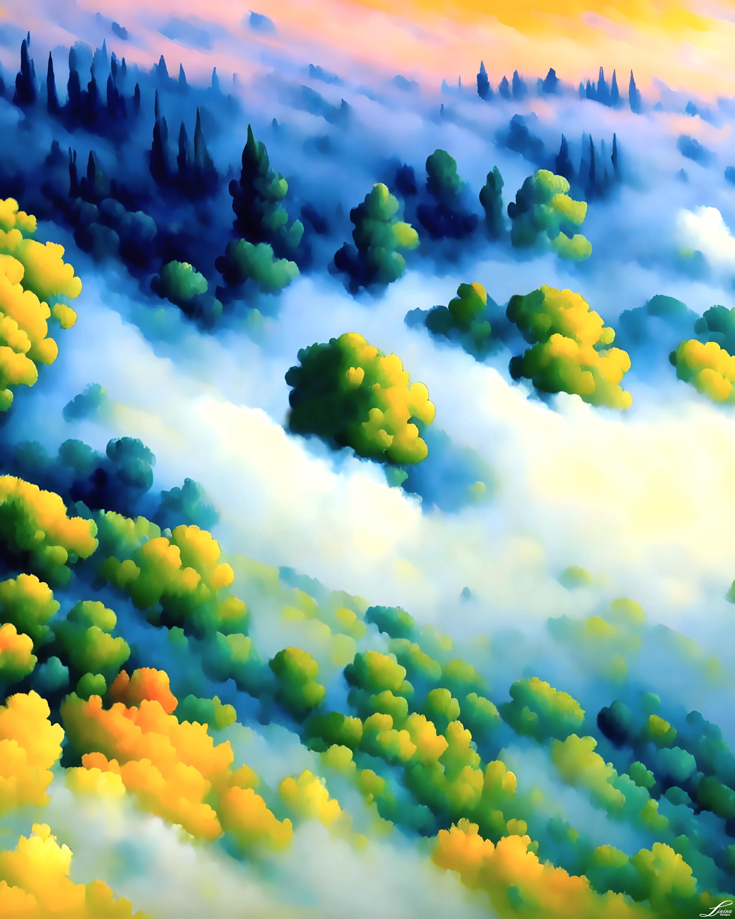 Beautiful Landscape Digital Art Painting JPEG Landscape Wall - Etsy