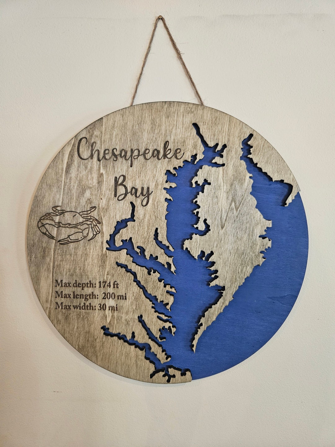 Chesapeake Bay Layered Round Sign - Etsy