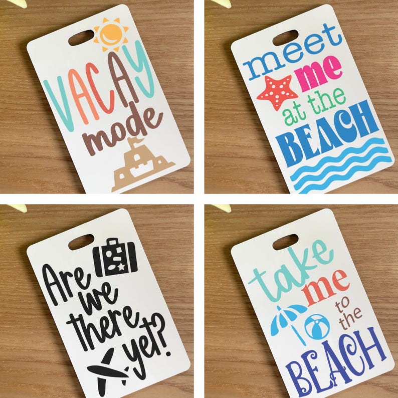 Luggage Tag Bundle, Luggage Tag SVG, Travel Tag Sublimation, Travel Bag ...