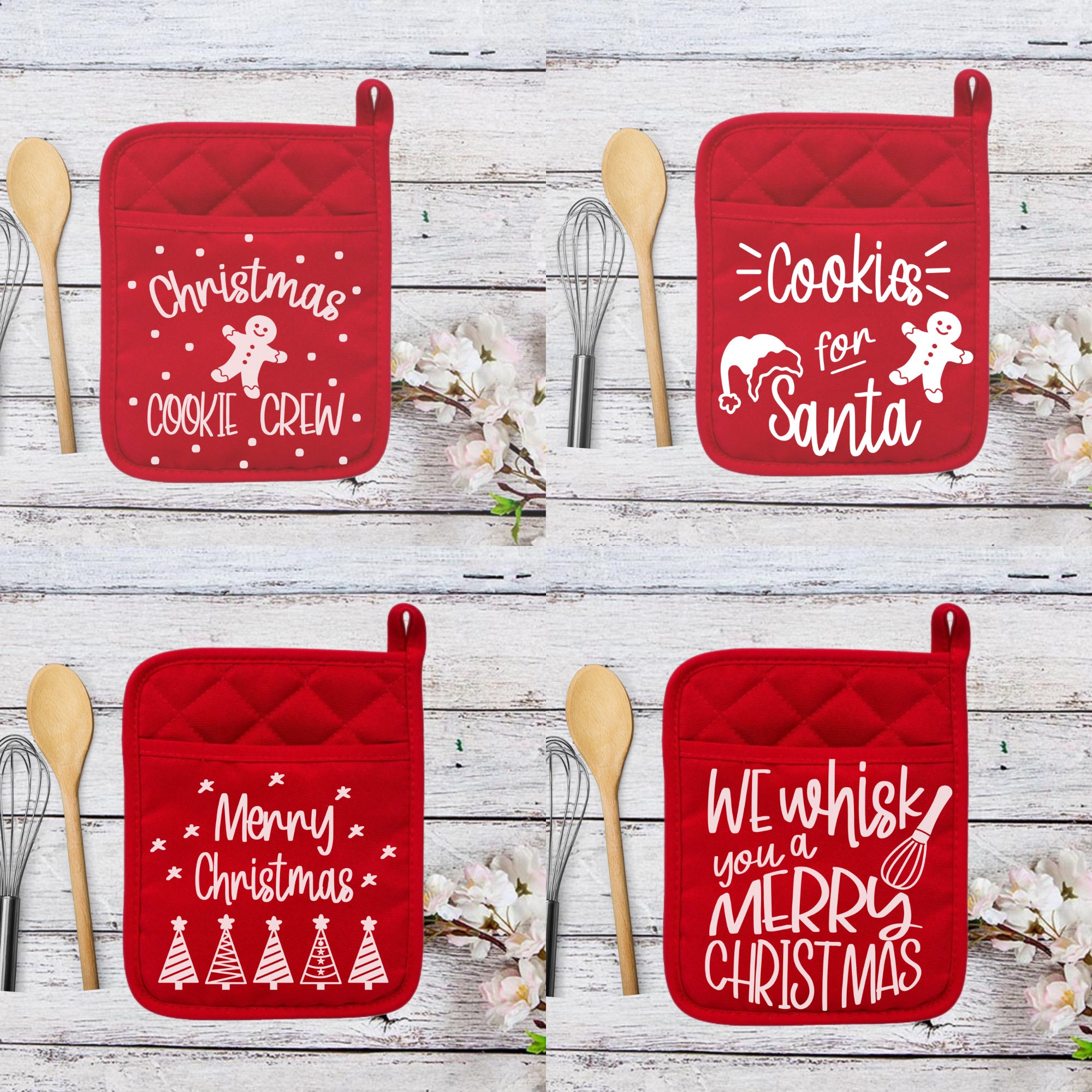 Oven Mitt SVG Christmas Pot Holder SVG Christmas Kitchen - Etsy
