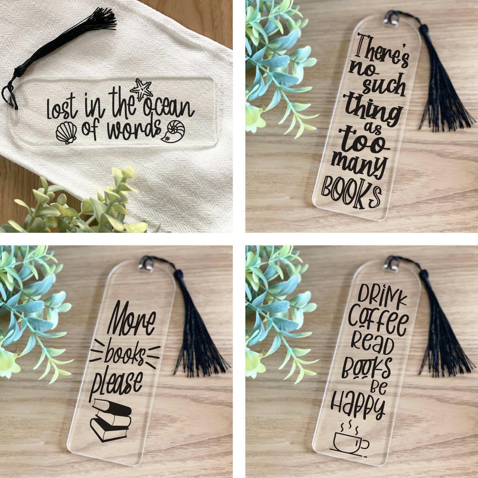 Acrylic Bookmark SVG, Bookmark SVG Bundle, Bookmark PNG Bundle, Funny ...