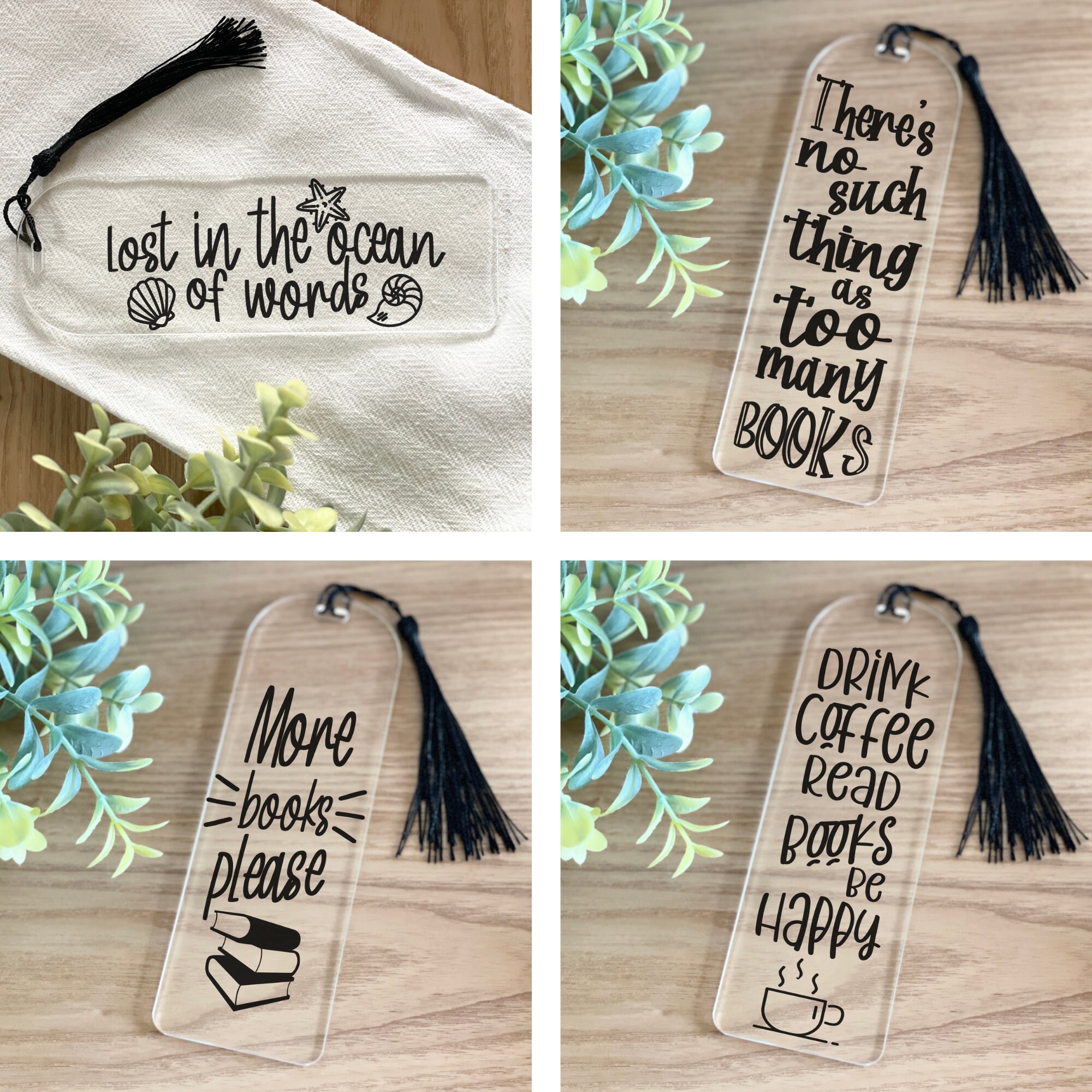 Acrylic Bookmark SVG, Bookmark SVG Bundle, Bookmark PNG Bundle, Funny ...