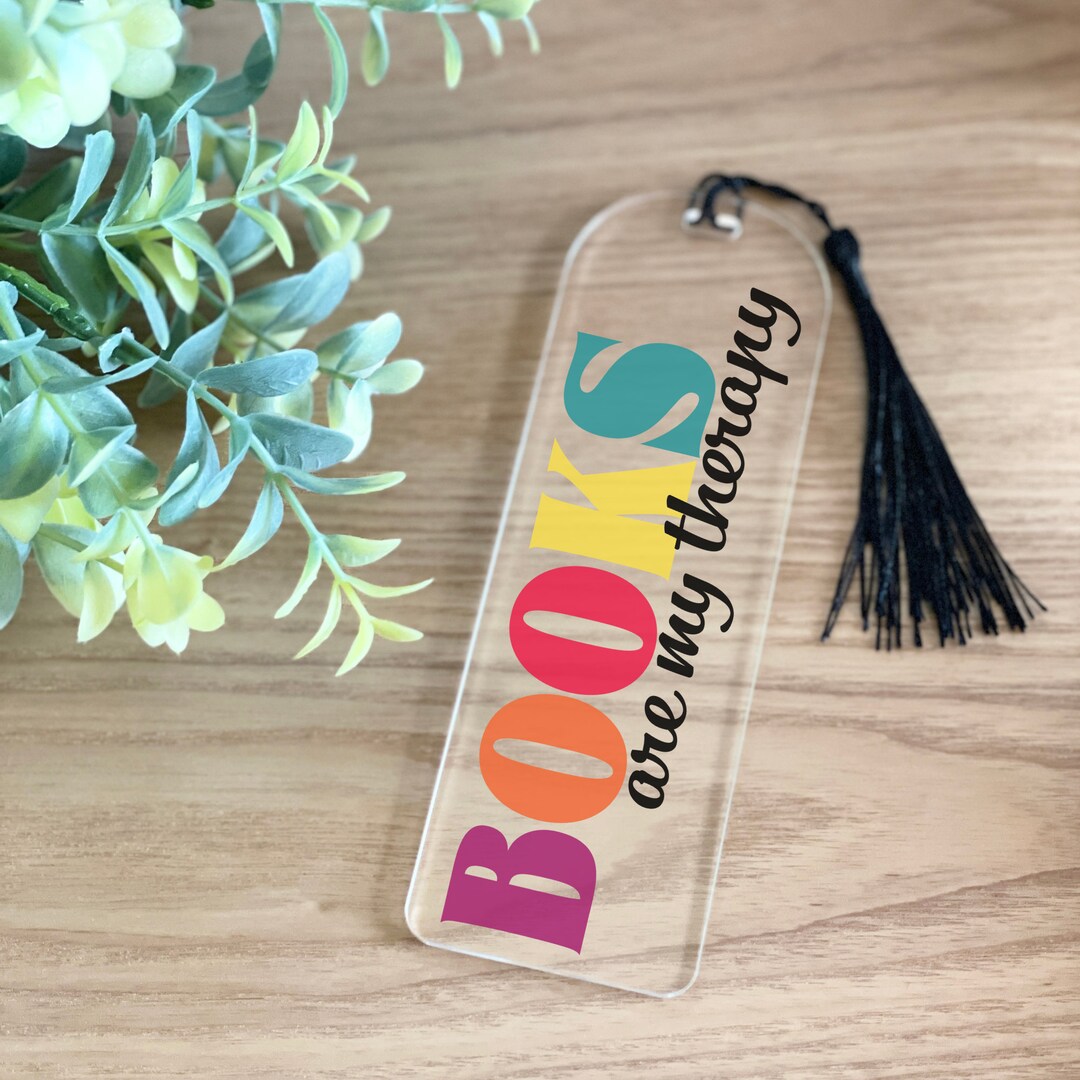 Books Are My Therapy, Bookmarks SVG Cut File, Bookmark SVG Designs ...