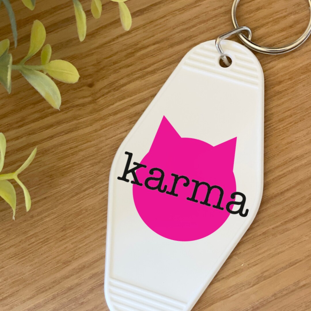 Karma Cat Keychain Downloadable SVG | Karma Cat Cut File for Cricut ...